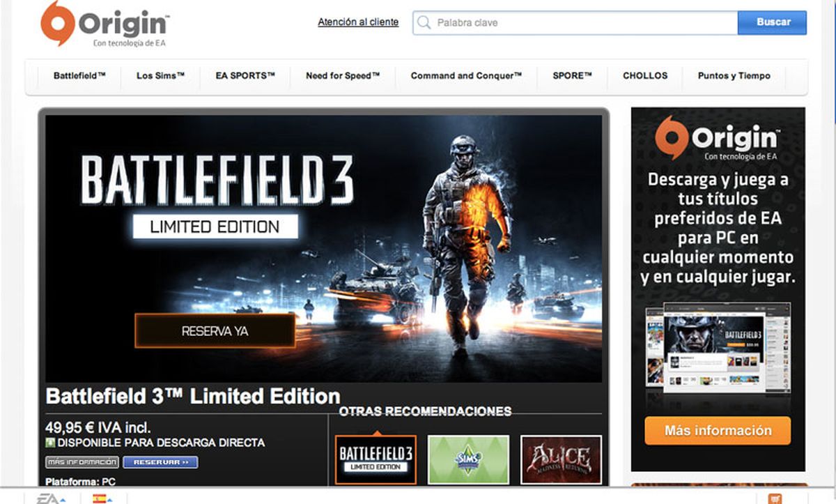 EA Origin tendrá acceso a nuestra información