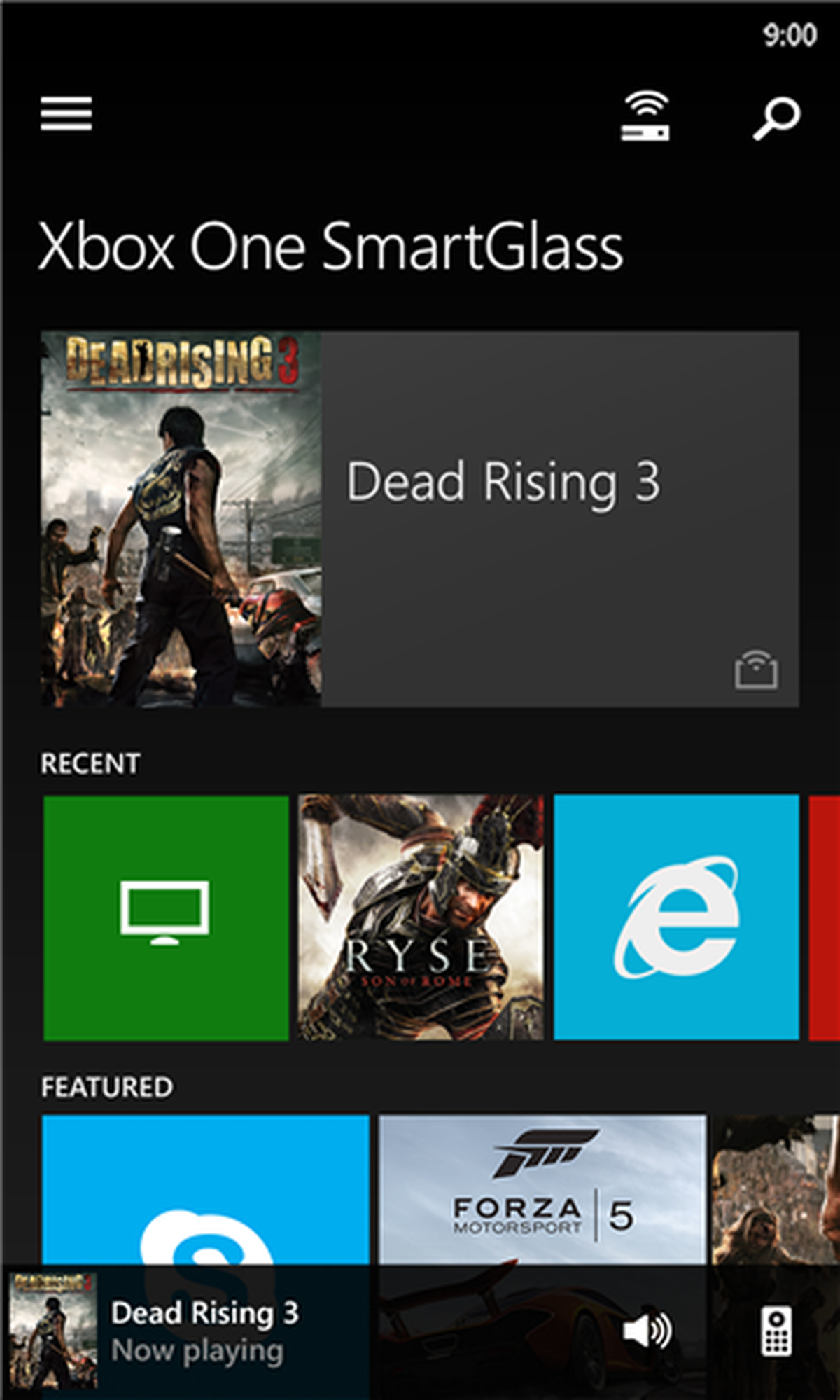Ya disponible la app de SmartGlass para Xbox One