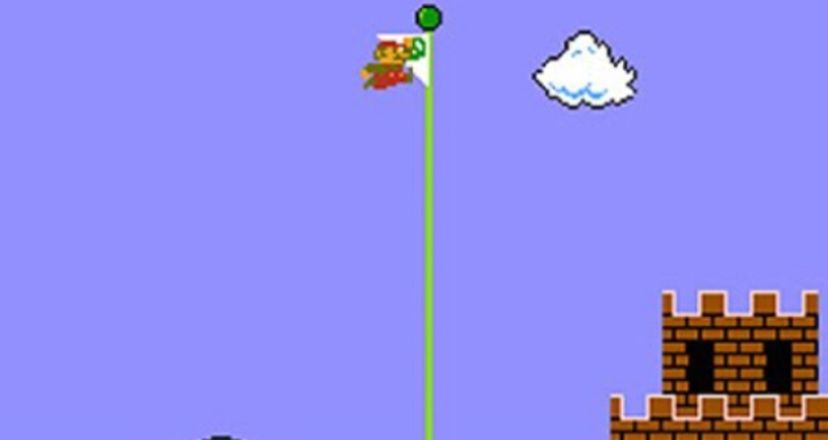 Todos los banderines de meta de Super Mario Bros.