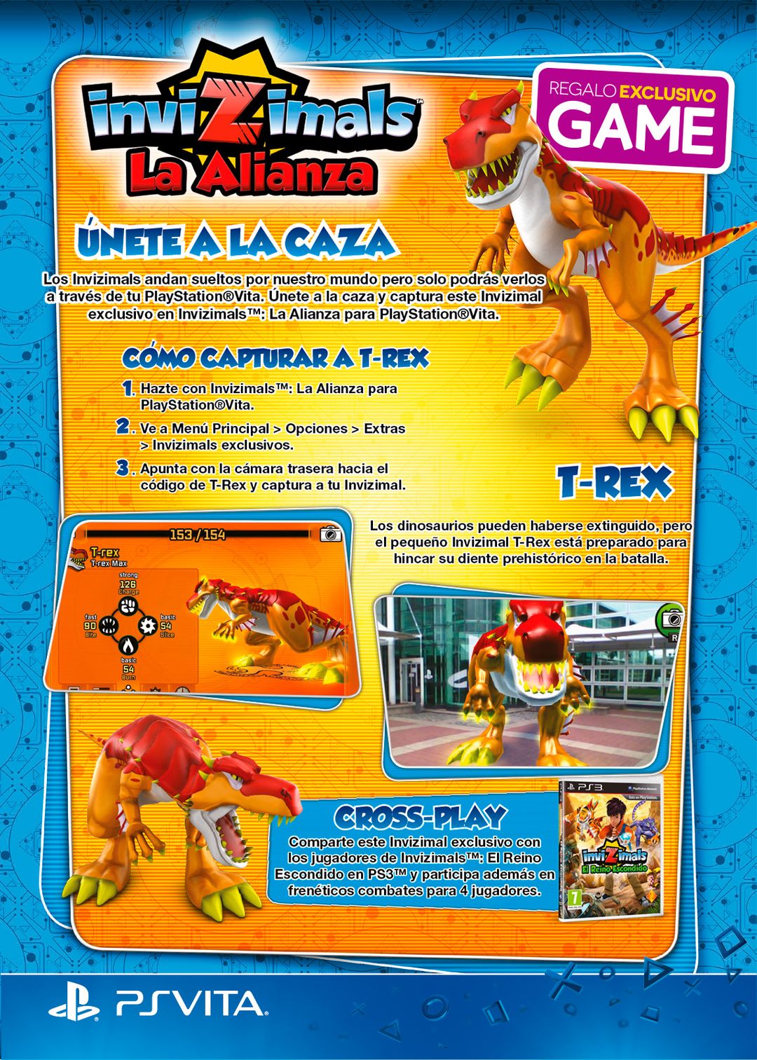 Consigue un T-Rex para Invizimals La Alianza en Game