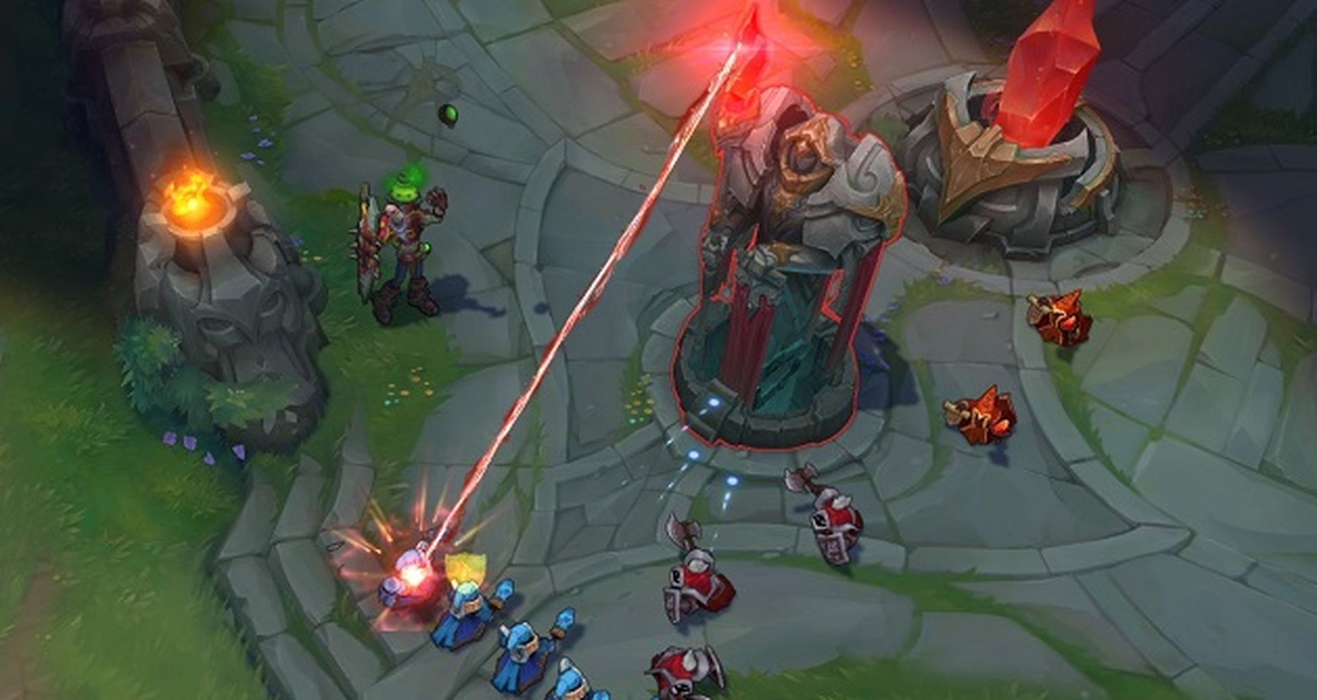 League of Legends - Nexo, inhibidores y torretas