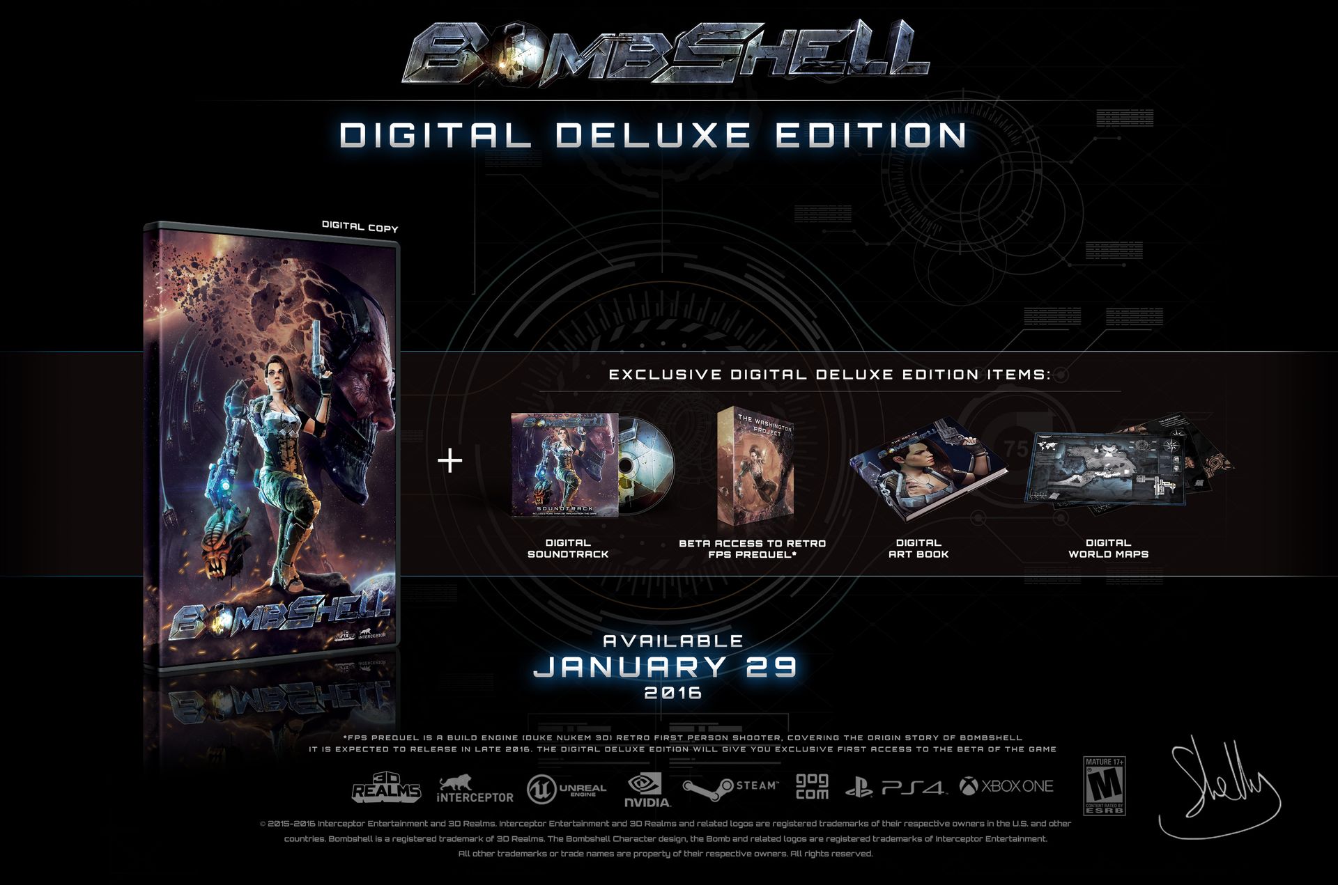 Bombshell llegará a PC el 29 de enero de 2016
