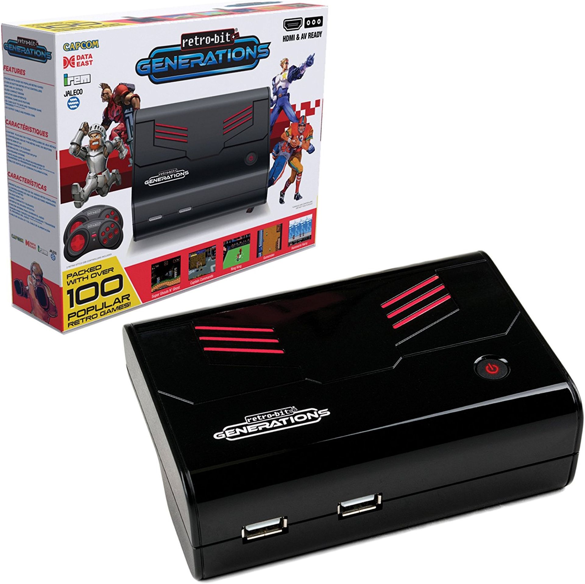 Retro Bit Generations - Consola con 90 juegos de Capcom, Data East ...