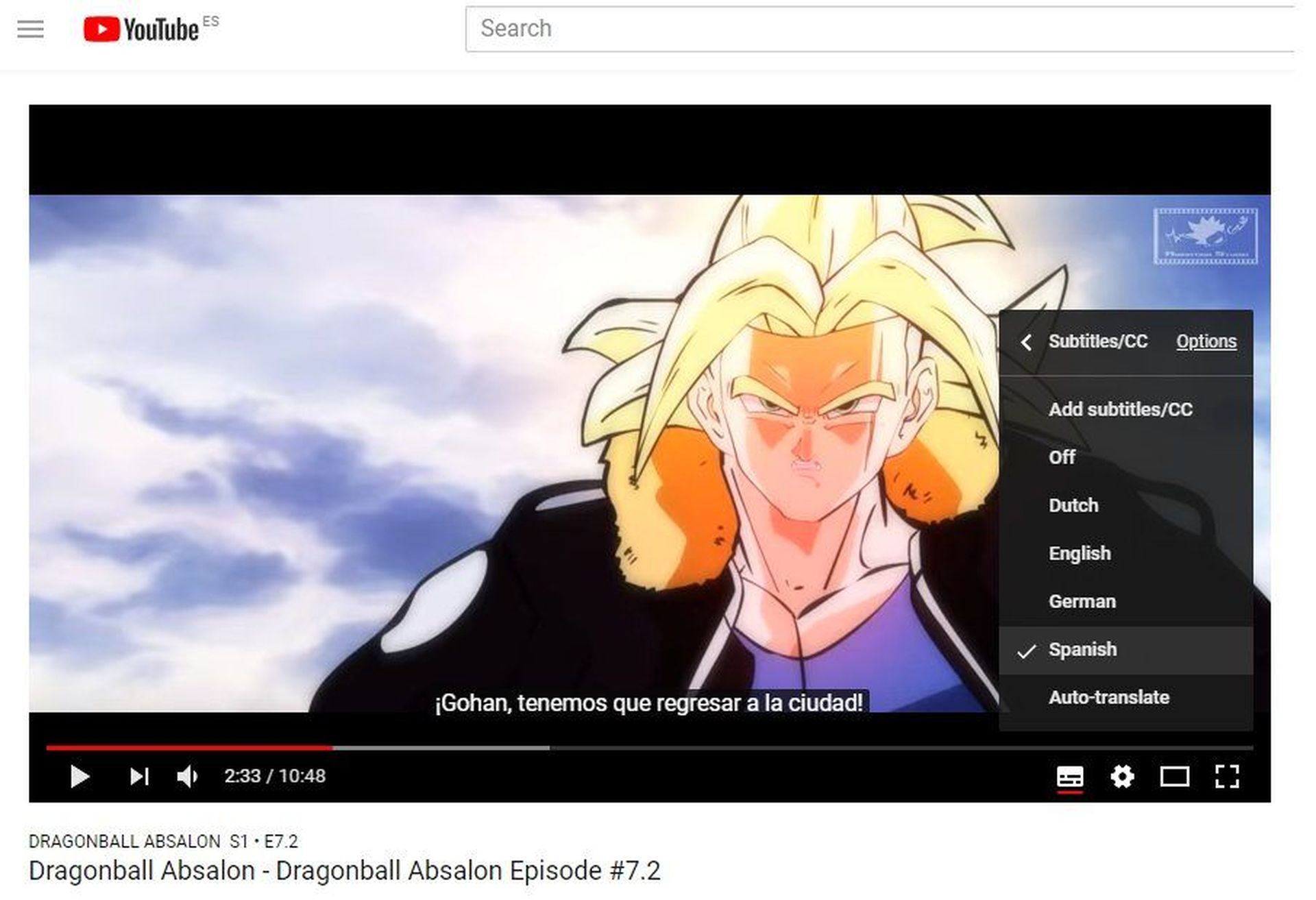 Dragon Ball Absalon capítulo 7.2 - La cruel batalla de Gohan del futuro