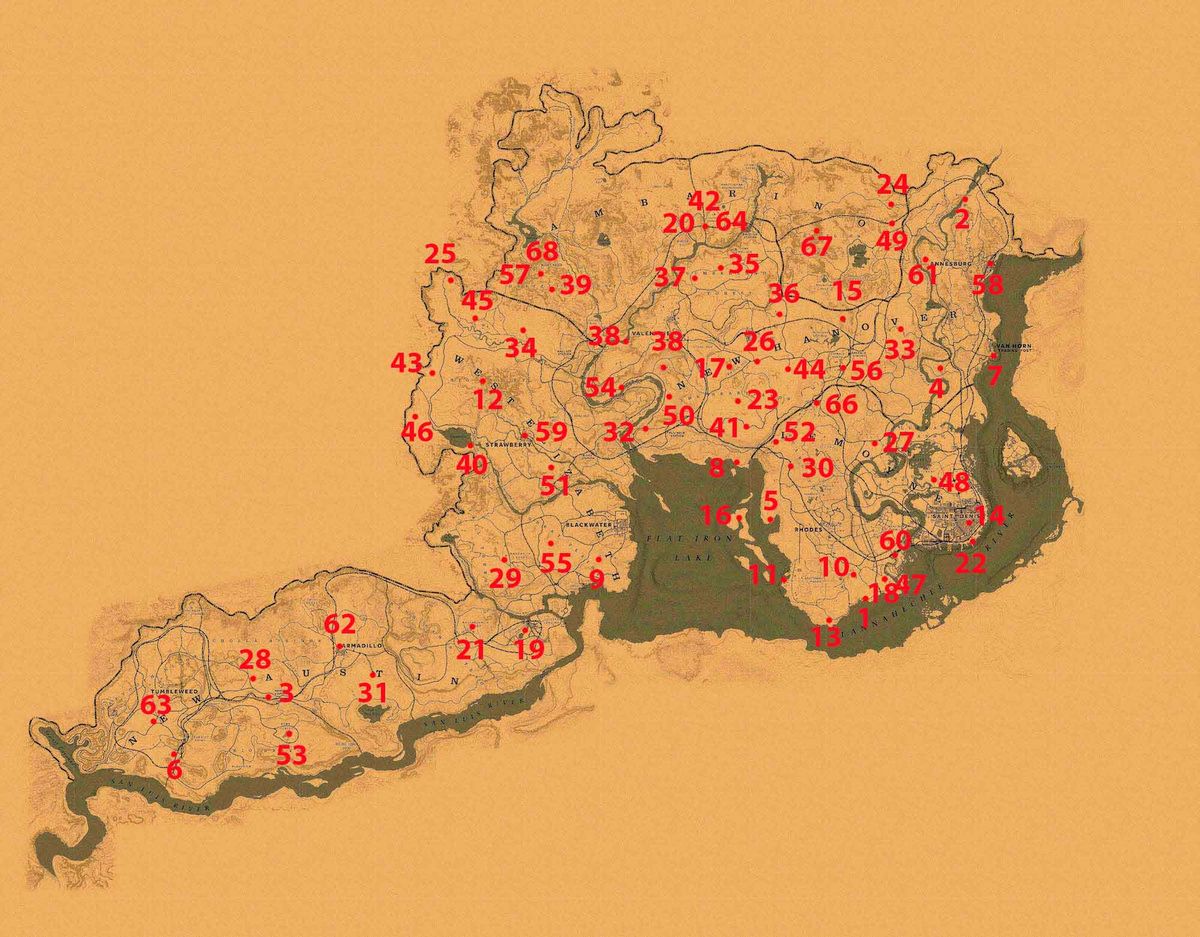 Tónicos especiales en Red Dead Redemption 2: dónde encontrarlos todos