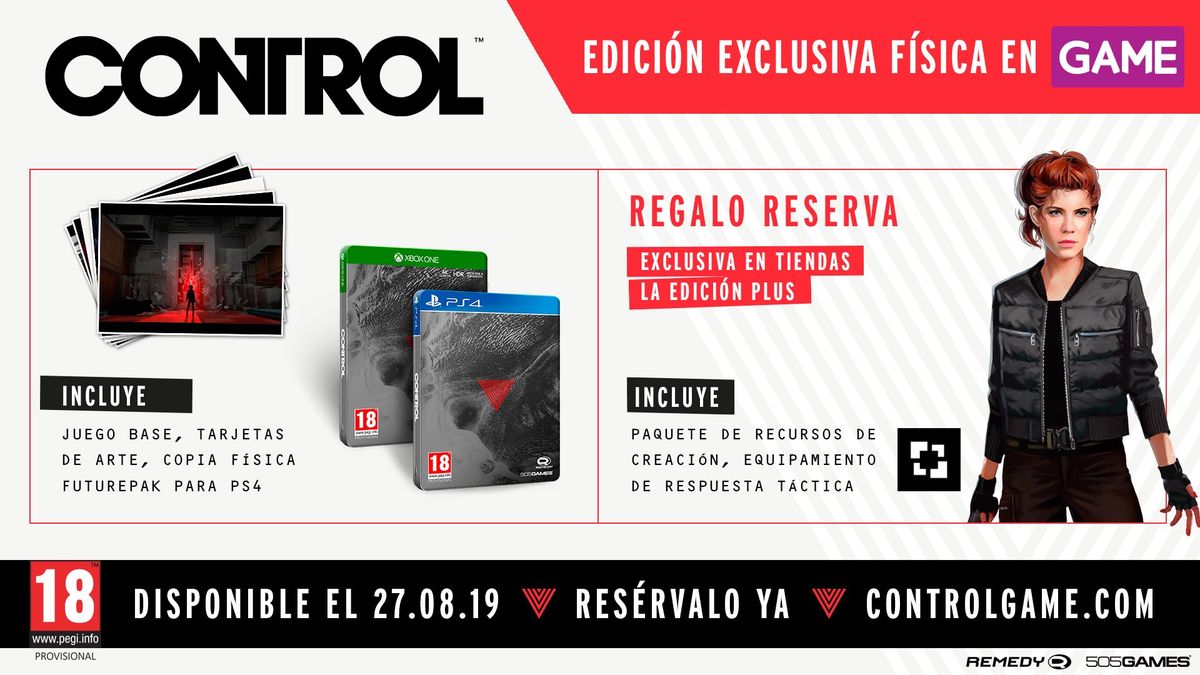 Control: así es la edición exclusiva de GAME con steelbook