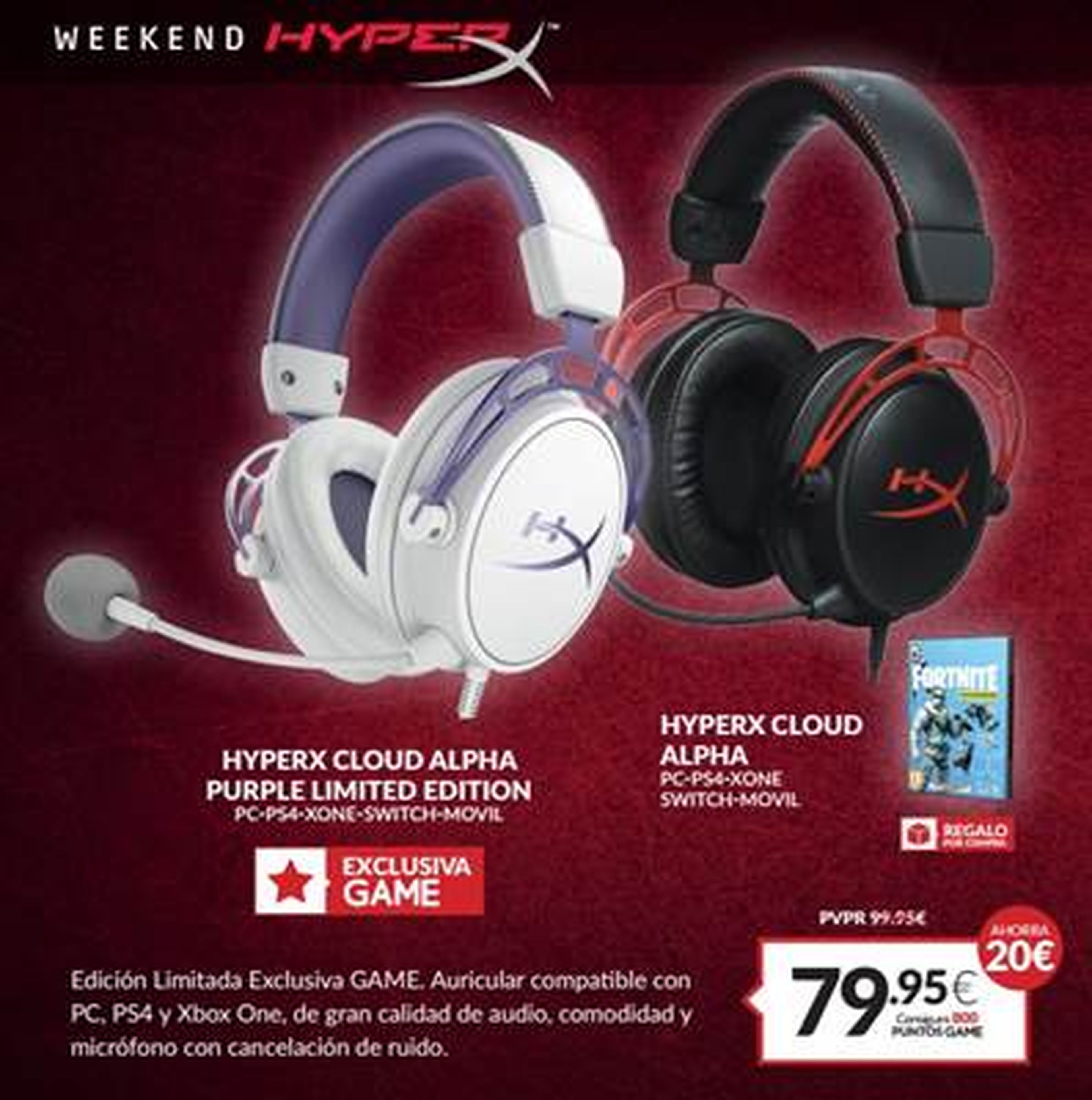 Ya está aquí el HYPER X WEEKEND de GAME con ofertas de hasta el 30%