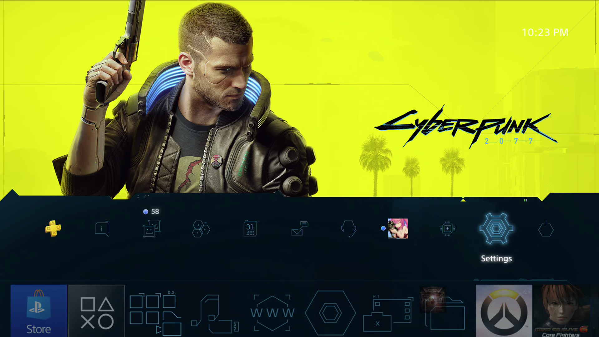 Descarga gratis un tema de Cyberpunk 2077 en PS4
