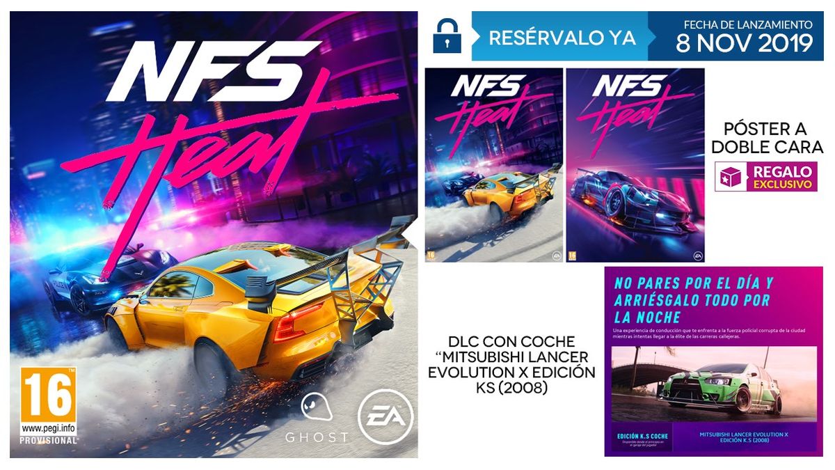 Llévate un póster de regalo al reservar Need for Speed Heat en GAME