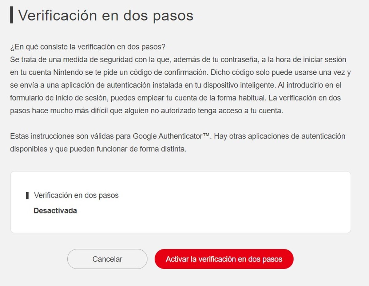 Cómo activar la verificación en dos pasos en Nintendo Switch para ...