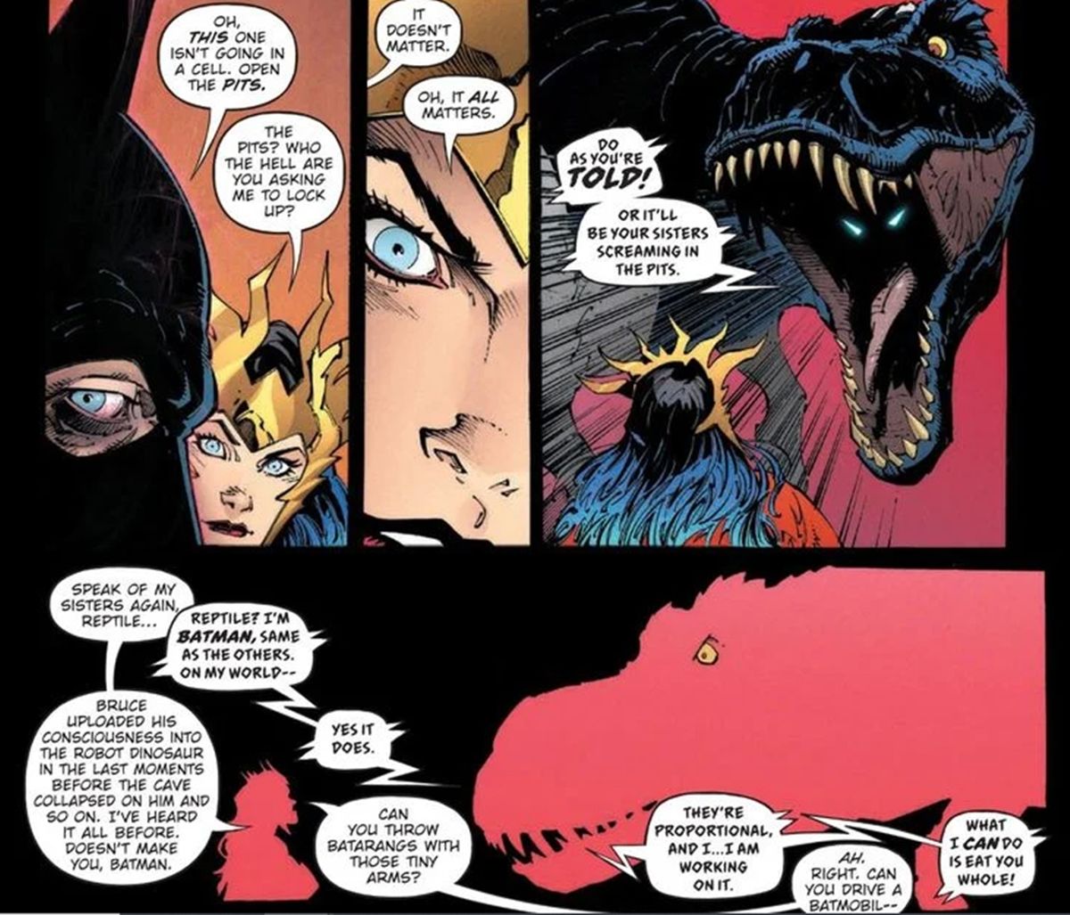 Nuevo vistazo al Batman que es un dinosaurio robot... Por si 2020 no ...