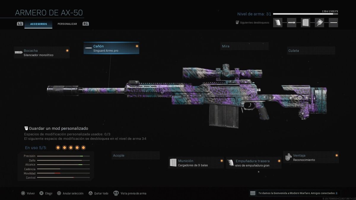El mejor rifle de francotirador AX 50 en COD Warzone