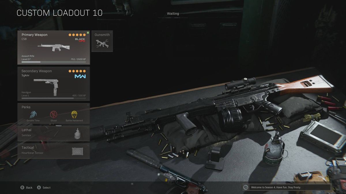 La mira que rompe el fusil de asalto C58 en COD Warzone
