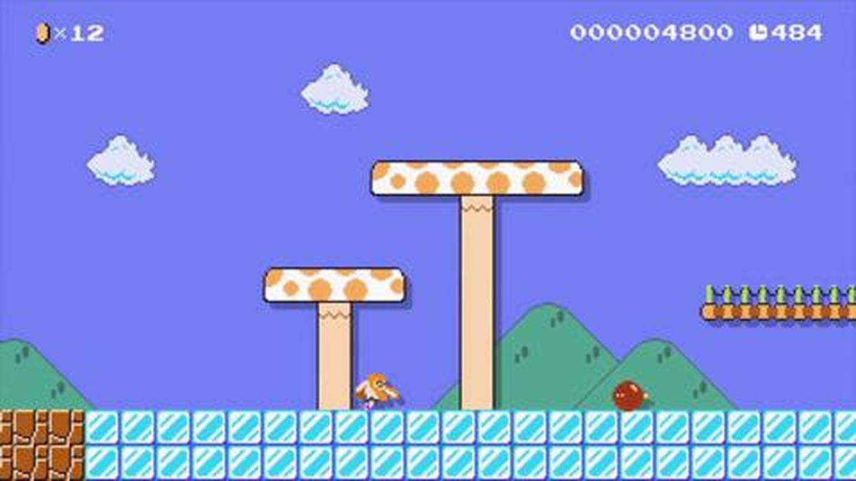 Super Mario Maker, gameplay con el amiibo de Splatoon
