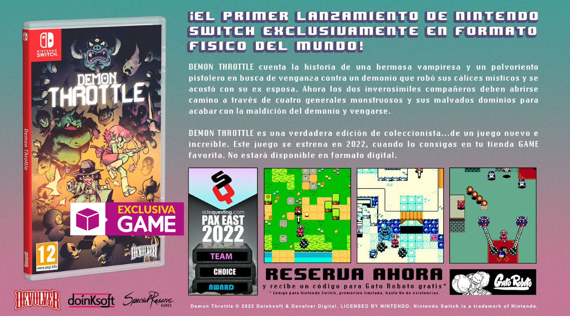 Demon Throttle para Nintendo Switch ya se puede reservar en GAME... y te harás con otra joya de ...