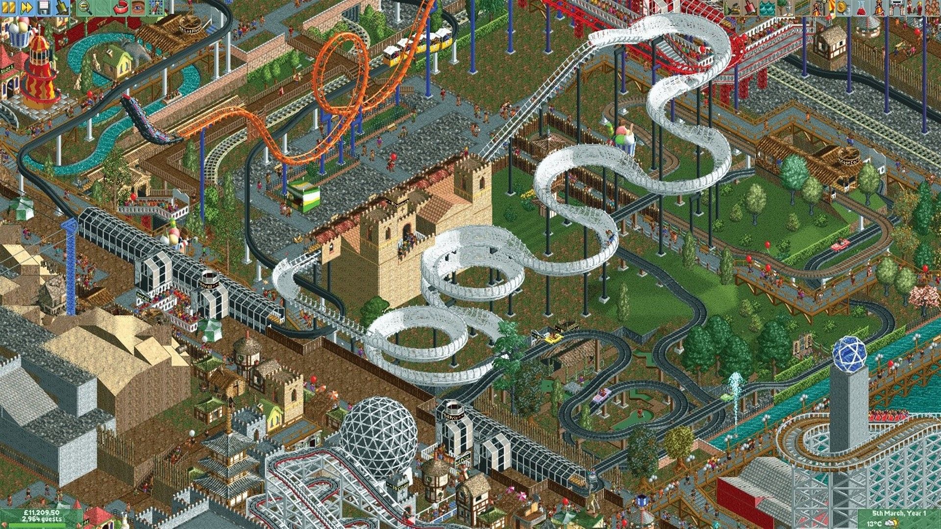 Crean una atracción en Roller Coaster Tycoon 2 con un trayecto más ...