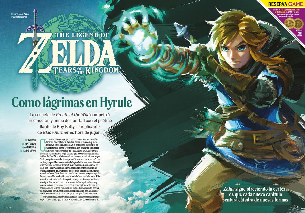 Hobby Consolas 382, ya a la venta con Zelda: Tears of the Kingdom en portada