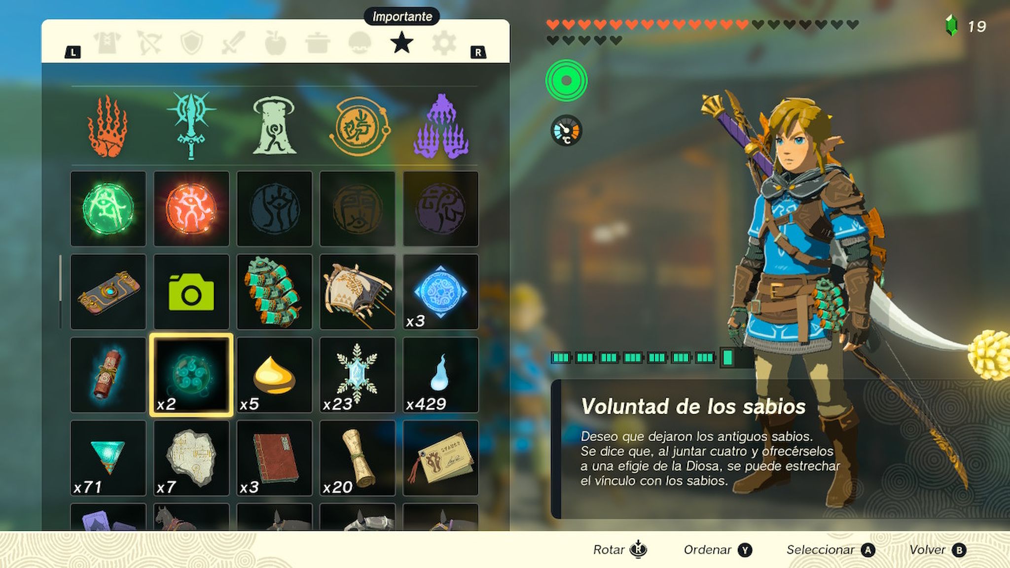 Todas las voluntades de sabio en Zelda Tears of the Kingdom