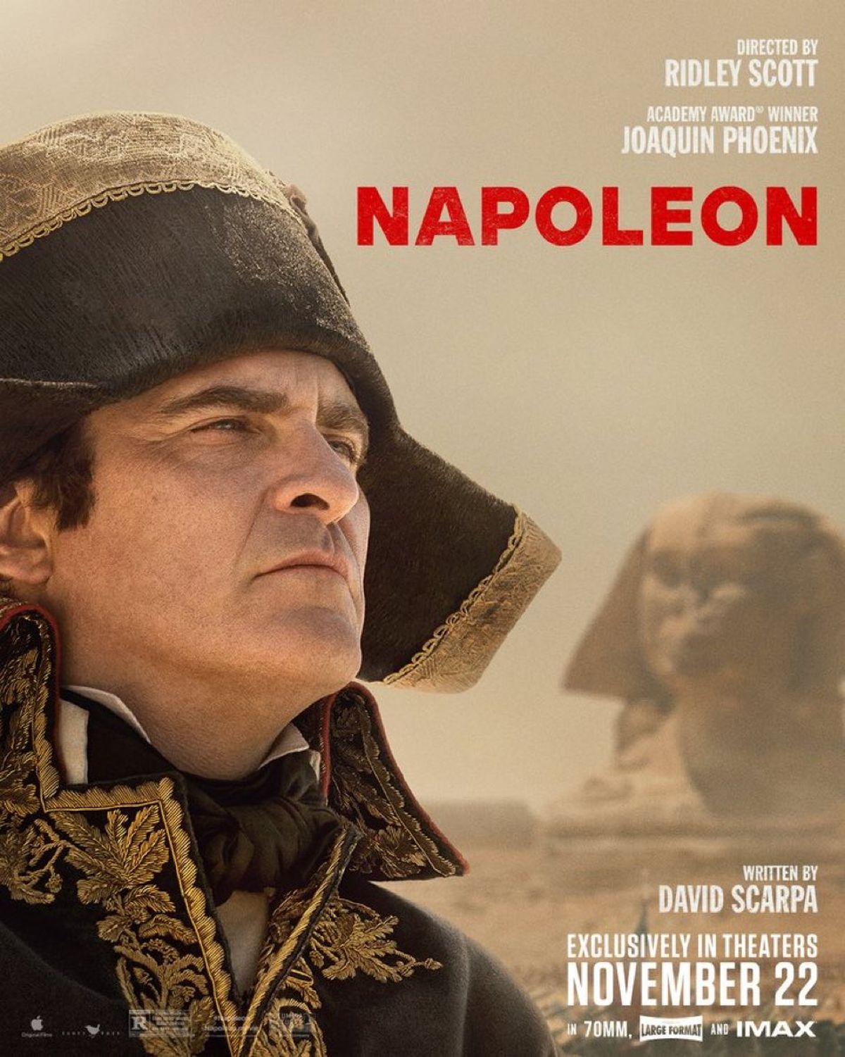 Nuevo póster oficial de Napoleón, la película de Ridley Scott con Joaquin Phoenix