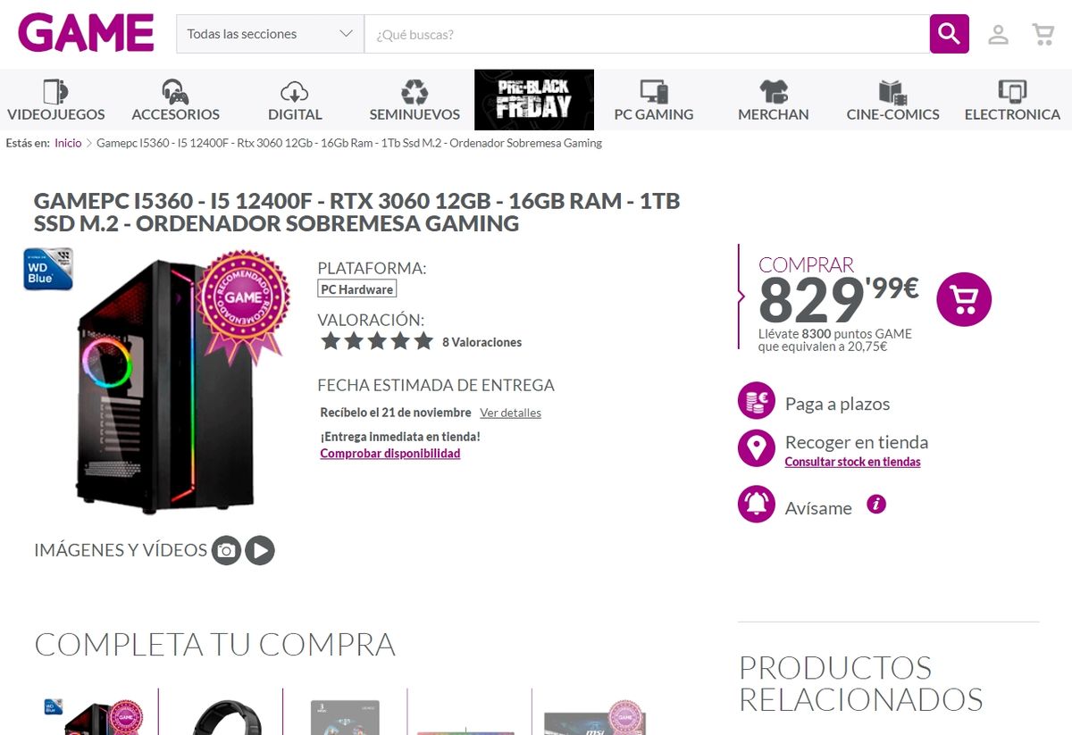 Ordenadores GAME PC: los mejores sobremesa con rendimiento de élite a ...