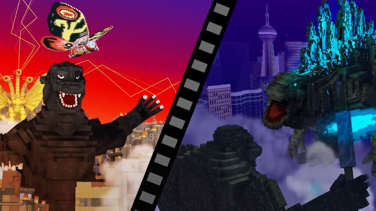 Godzilla pisotea Minecraft en un enorme DLC con varios modos de juego