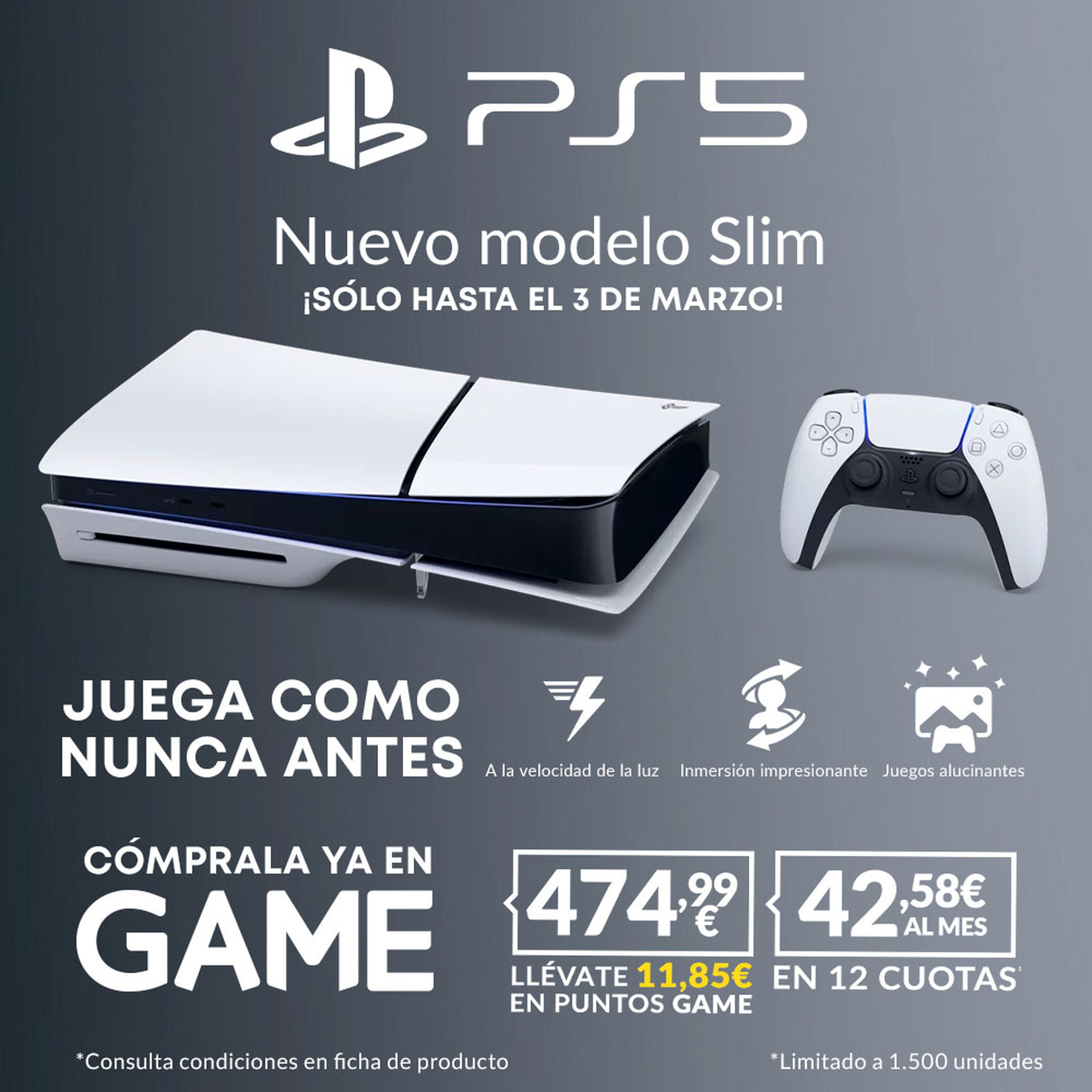 Ps5 Slim Con Lector De Disco Está Rebajada 75 Euros En Game Y Ya Puede