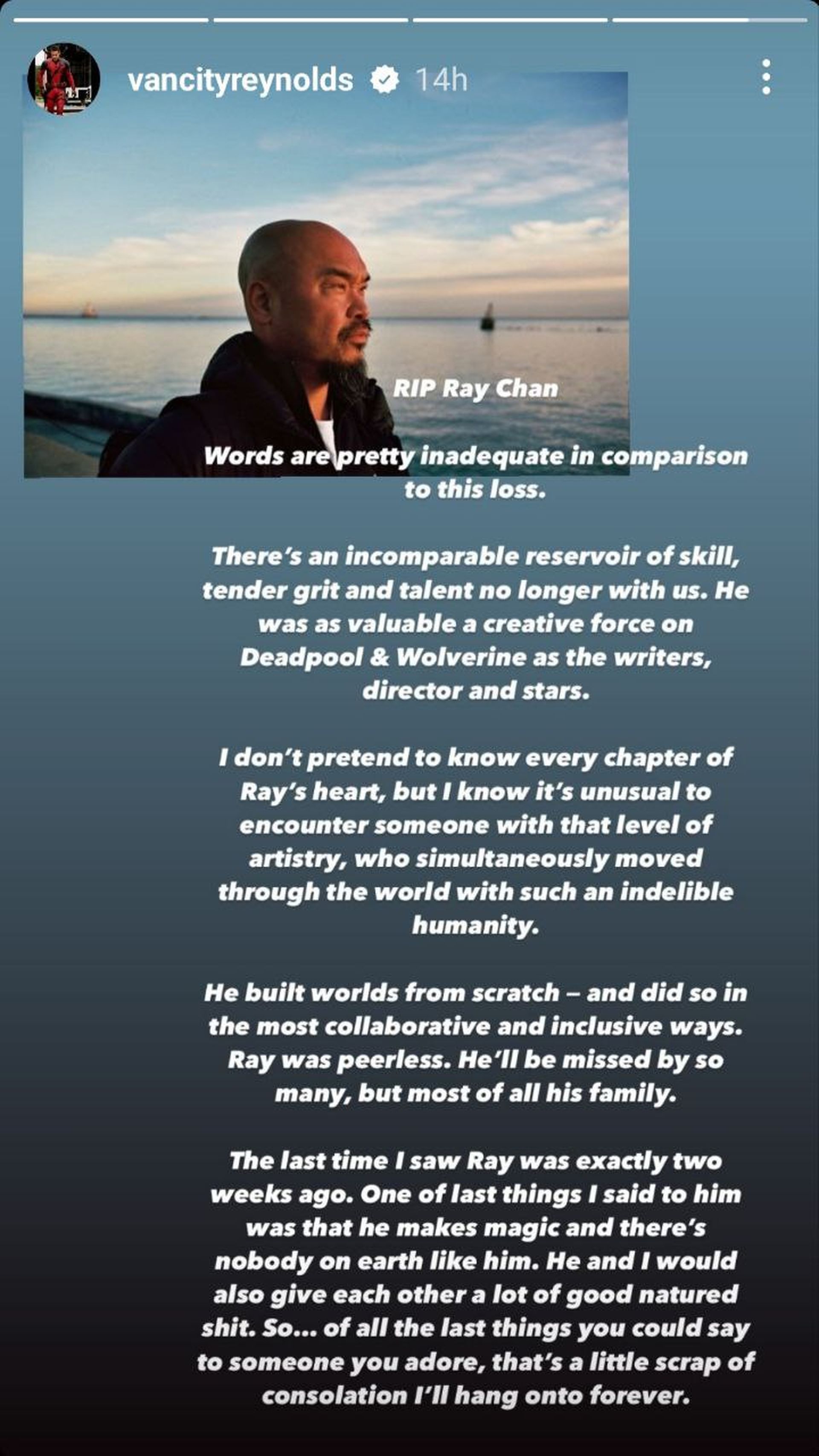 Hugh Jackman y Ryan Reynolds se despiden con un emotivo mensaje de Ray ...