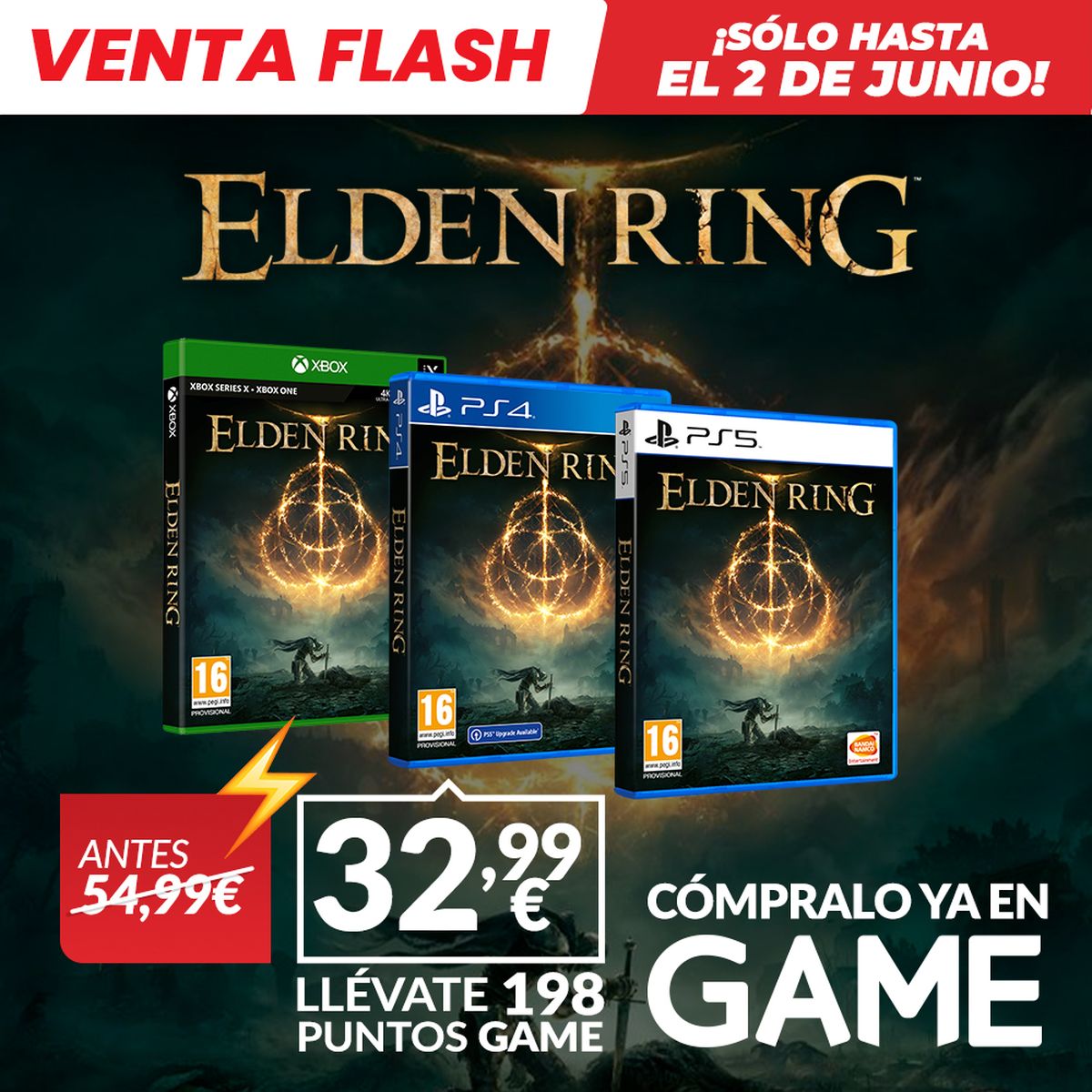 Oferta flash GAME: Elden Ring por 32,99 euros solo por tiempo limitado ...