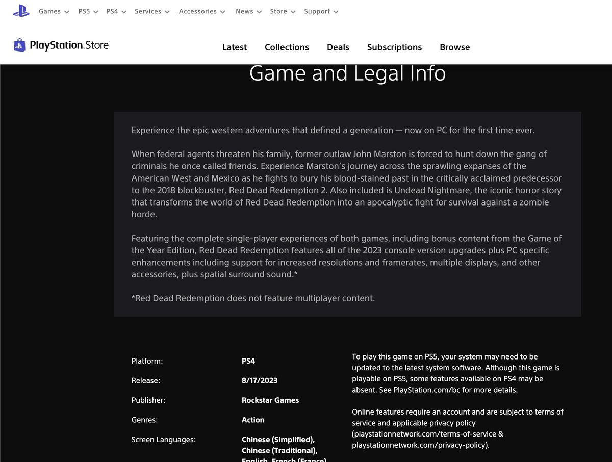 La página de Red Dead Redemption en PS Store adelanta de nuevo la versión de PC, ¿veremos el ...