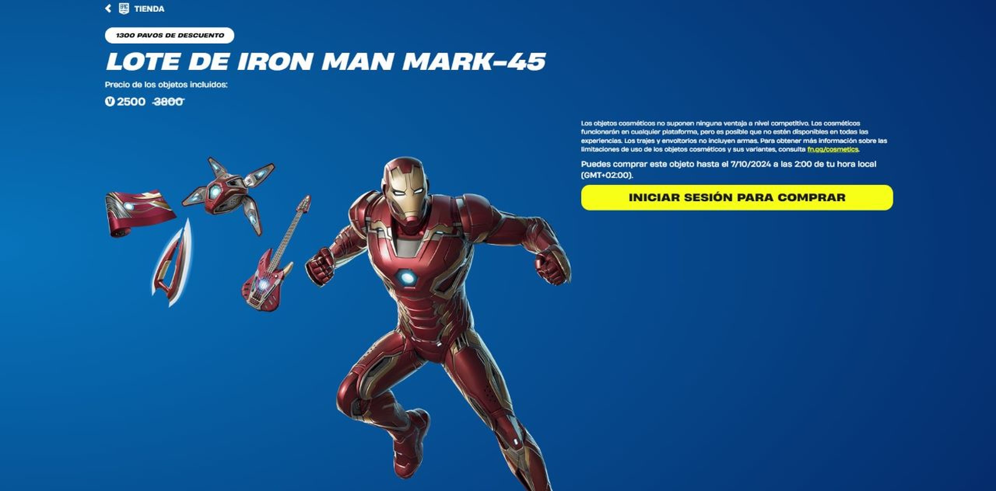 Cómo conseguir la nueva skin de Iron Man Mk 45 en Fortnite