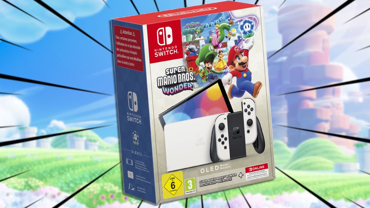 El pack de Nintendo Switch OLED con Super Mario Bros. Wonder y ...