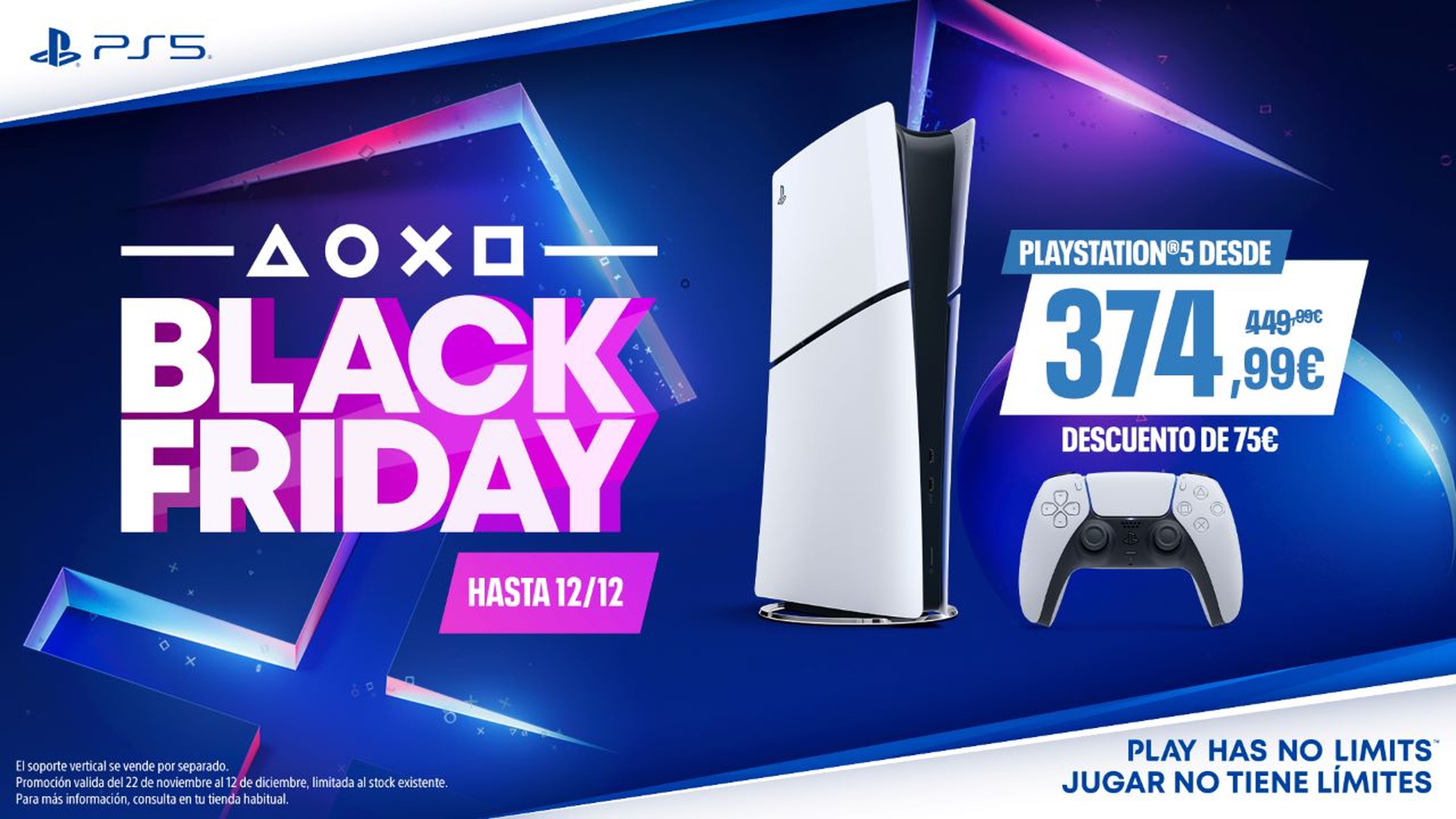 PlayStation anuncia sus ofertas Black Friday 2024 con PS5 rebajada en 75 euros, descuento del 30 ...