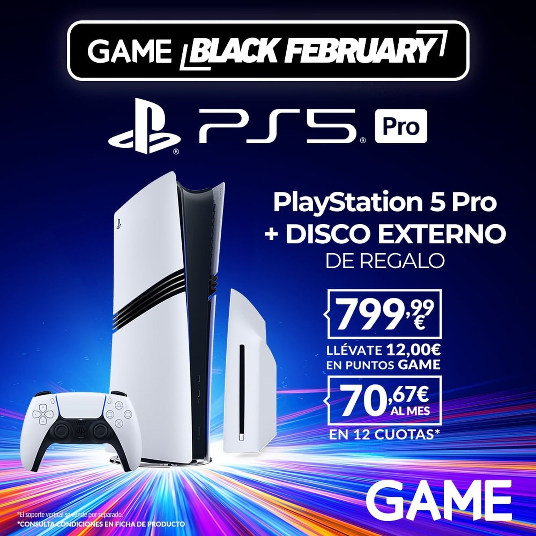 Las ofertas Black February llegan a GAME con PS5 Pro con lector de discos de regalo, Plan Renove ...