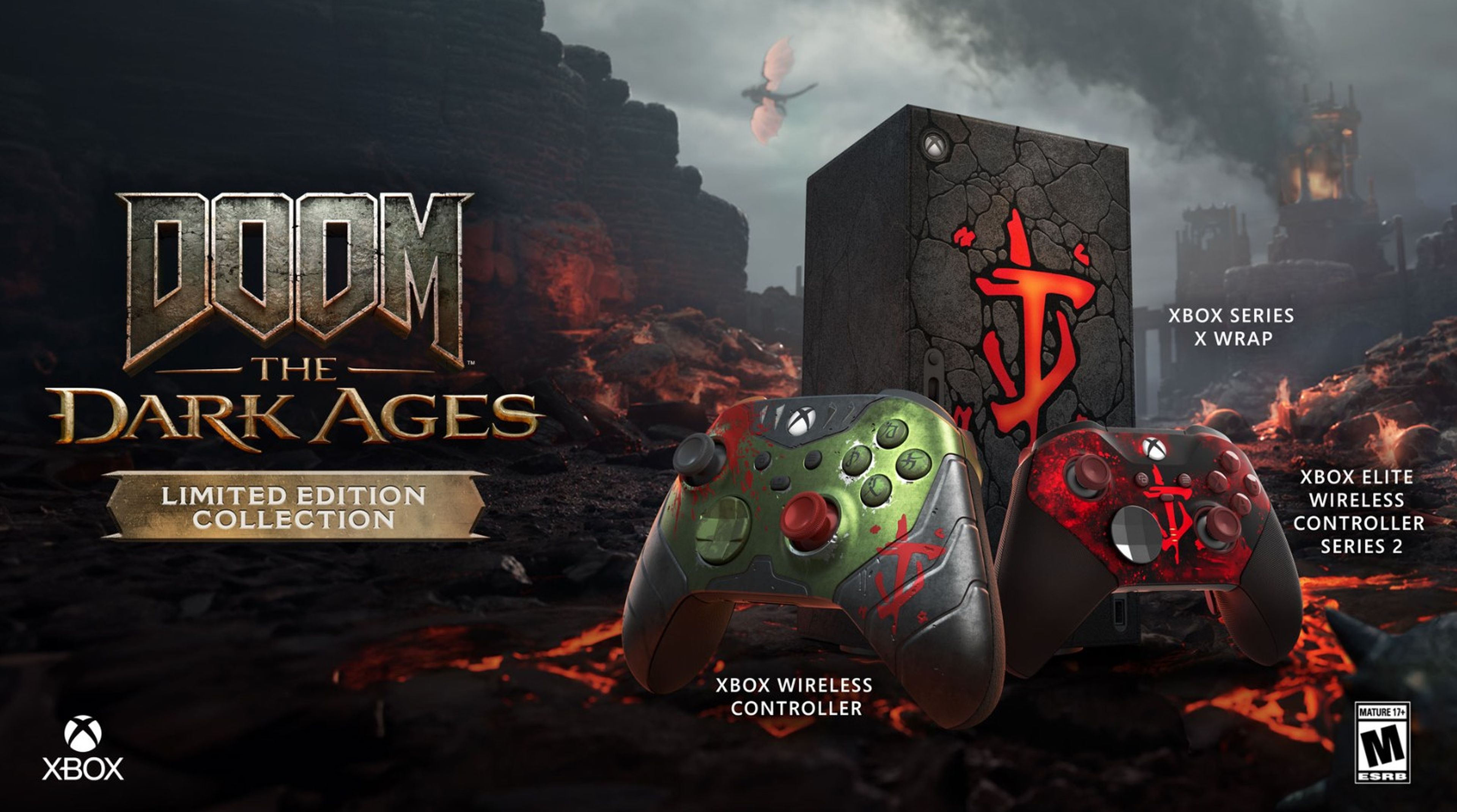 Ya es oficial: DOOM The Dark Ages presenta dos mandos temáticos Xbox y una funda especial para ...