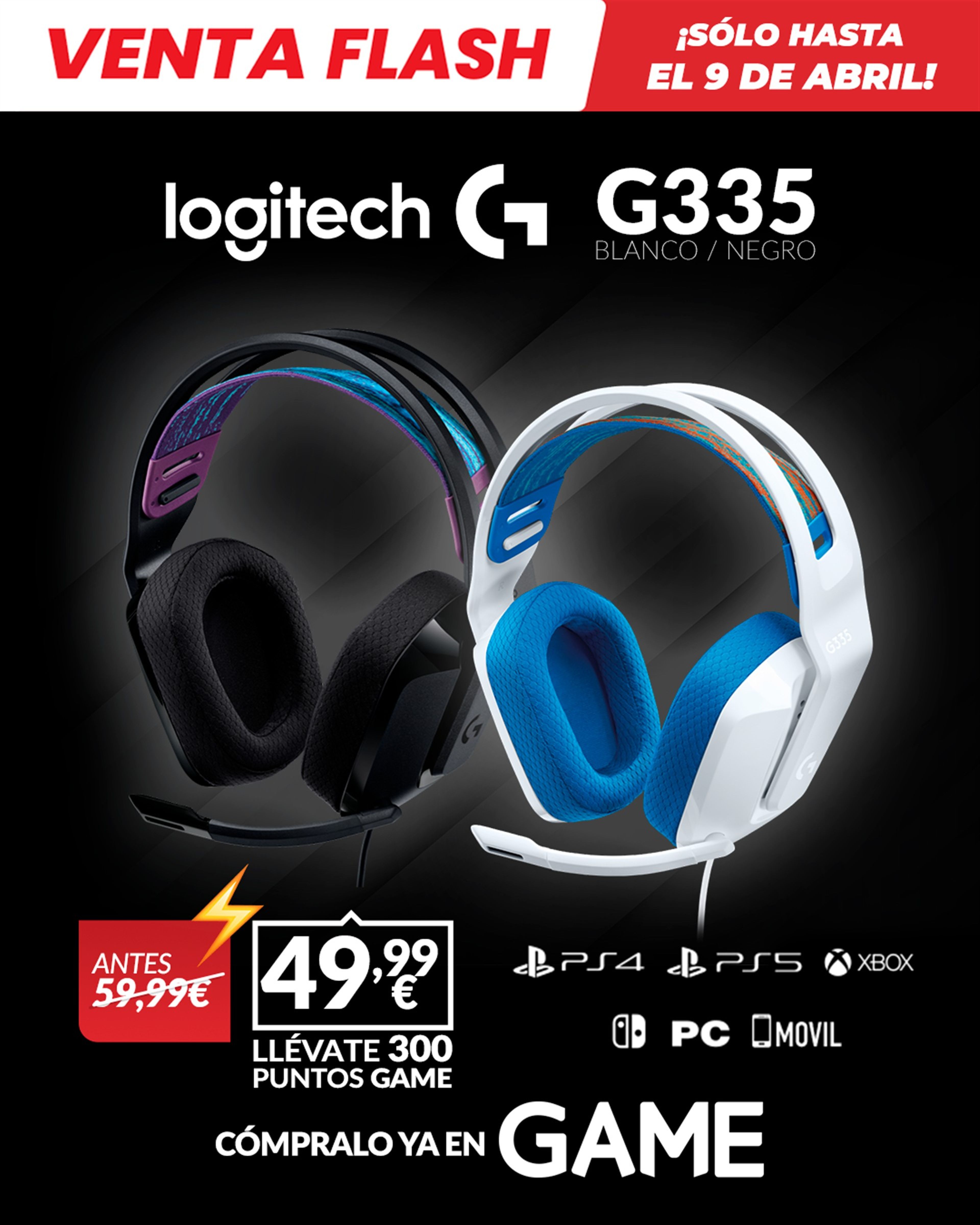 La nueva Venta Flash en GAME deja de oferta los auriculares Logitech ...