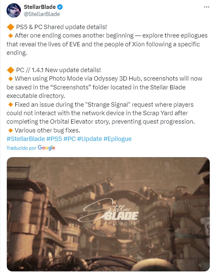 Stellar Blade recibe una actualización sorpresa, que añade tres nuevos epílogos y abre el camino ...